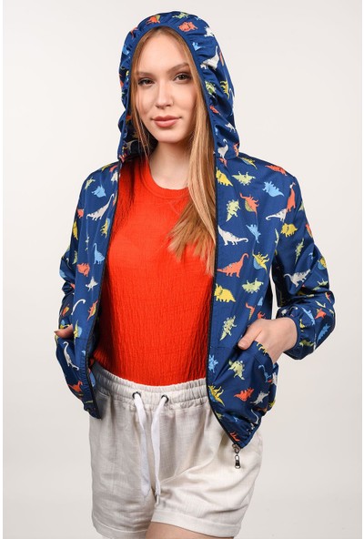 Alexandergardi Kapüşonlu Desenli Yağmurluk (B21-101905)