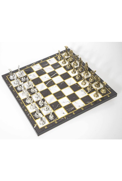 Elifeshop Eszs2 Lüks Metal Satranç Takımı Krom Kaplama Zeus Ordusu & Siyah Mermer Desenli Tahta Elifeshop Eszs2 Lüks Metal Satranç Takımı Krom Kaplama Zeus Ordusu & Siyah Mermer Desenli Tahta