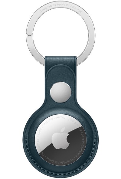 Apple Airtag Leather Key Ring - Baltic Blue Apple Airtag Leather Key Ring - Baltic Blue
