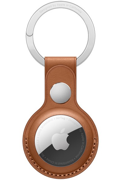 Apple Airtag Leather Key Ring - Saddle Brown Apple Airtag Leather Key Ring - Saddle Brown