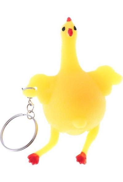Squishy Yumurtlayan Tavuk Anahtarlık Çanta ve Cüzdan Süsü