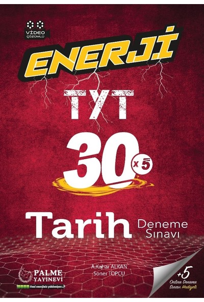 Palme Yayıncılık Enerji TYT Tarih 30 Deneme Sınavı - A.kahar Alkan