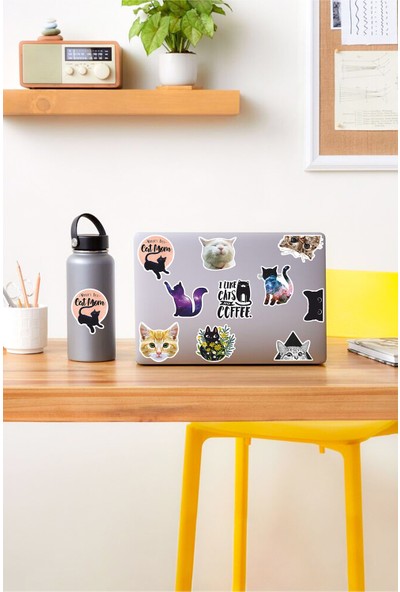 Ar Sticker Cats Temalı Laptop Notebook Tablet Sticker Set 2 Ar Sticker Cats Temalı Laptop Notebook Tablet Sticker Set 2