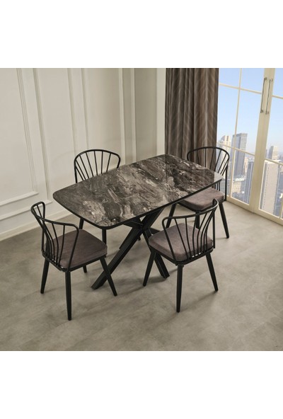 Mobi Evim Mobievim Metal Ayaklı Mermer Desenli Mdf'li Masa Mobi Evim Mobievim Metal Ayaklı Mermer Desenli Mdf'li Masa