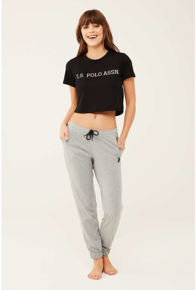 U.s. Polo Assn. Kadın Siyah Kısa T-Shirt