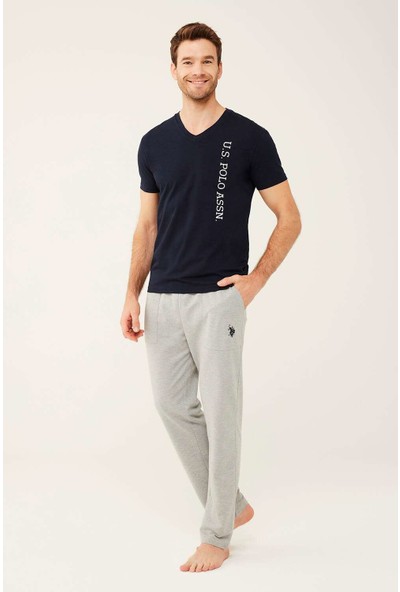 U.s. Polo Assn. Erkek Lacivert V Yaka T-Shirt