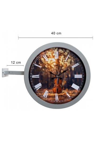 Bahat Tedarik Çift Taraflı Beyaz Metal Istasyon Duvar Saati 36*48 cm Bahat Tedarik Çift Taraflı Beyaz Metal Istasyon Duvar Saati 36*48 cm