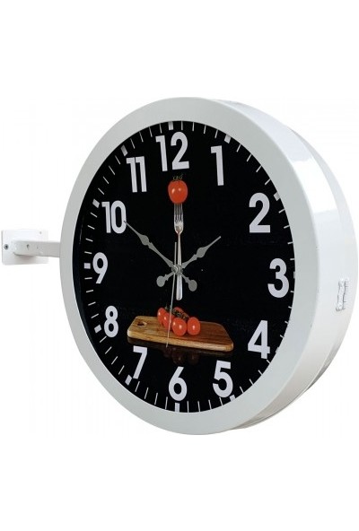 Bahat Tedarik Çift Taraflı Beyaz Metal Istasyon Duvar Saati 36*48 cm Bahat Tedarik Çift Taraflı Beyaz Metal Istasyon Duvar Saati 36*48 cm