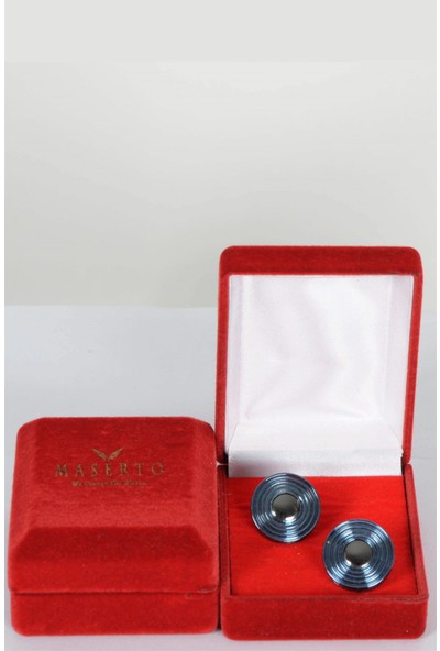 Maserto 10797 Klasik Mavi Kol Düğmesi