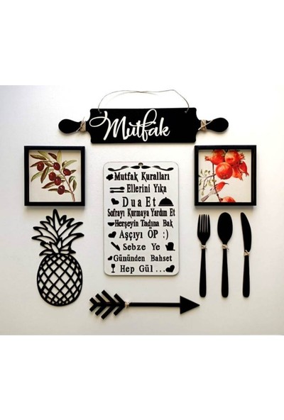 Güneş Lazer Duvar Dekorasyon Dekoratif Mutfak Kuralları Konsepti 9 Lu Set Güneş Lazer Duvar Dekorasyon Dekoratif Mutfak Kuralları Konsepti 9 Lu Set