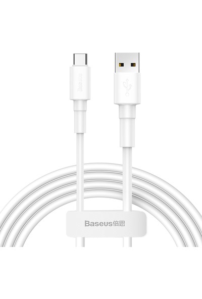 Baseus Mini White 3A Type-C Kablo 1m Beyaz Baseus Mini White 3A Type-C Kablo 1m Beyaz