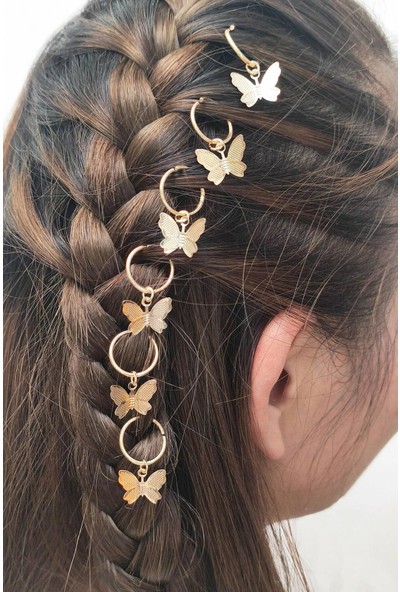 New Obsessions Kelebek Figürlü Saç Küpesi Seti