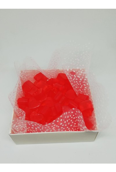Dolce Sabun - Kokulu Süs Sabunu - Kalp 55 Adet Şeffaf Kırmızı Dolce Sabun - Kokulu Süs Sabunu - Kalp 55 Adet Şeffaf Kırmızı
