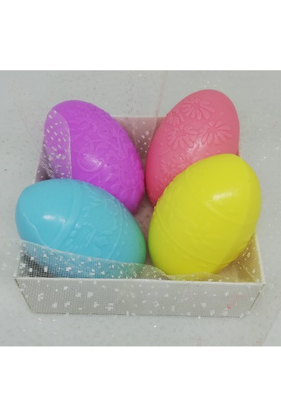 Dolce Sabun - Kokulu Süs Sabunu - Yumurta 4 Adet Renkli