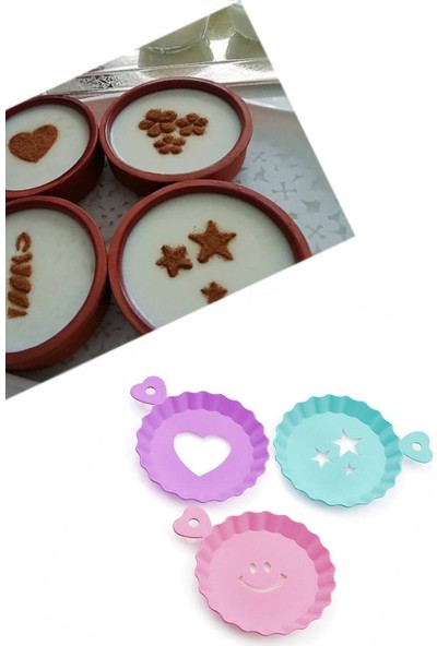 Princess Kitchen Tatlı ve Kahve Süsleme Tabakları Şablonu