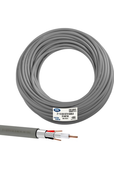 Cable Cable Kamera Kablosu 2+1 Cctv 0.50 20 mt Erk Yerli Cable Cable Kamera Kablosu 2+1 Cctv 0.50 20 mt Erk Yerli
