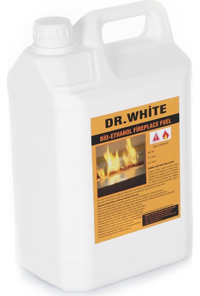 Biorad Dr. White 5 Litre Bio Ethanol Bacasız Şömine Yakıtı