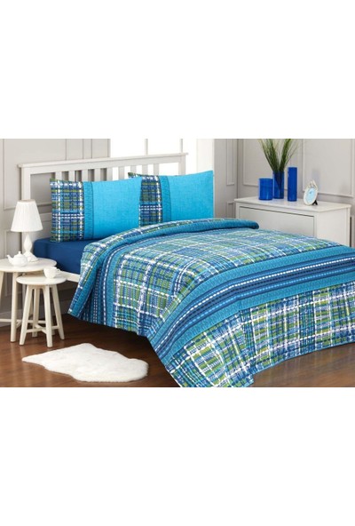 Özdilek Tek Kişilik Ranforce Pike Takımı Tweed Turkuaz