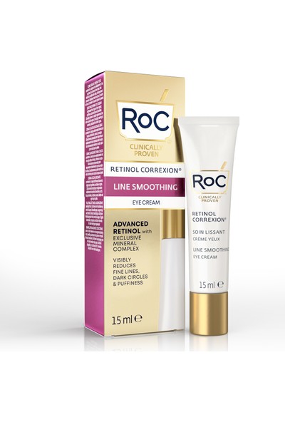 roc Retinol Correxion Line Smoothing Eye Cream 15ML Roc Kırışıklık Karşıtı Canlandırıcı Göz Kremi 15 Ml roc Retinol Correxion Line Smoothing Eye Cream 15ML Roc Kırışıklık Karşıtı Canlandırıcı Göz Kremi 15 Ml