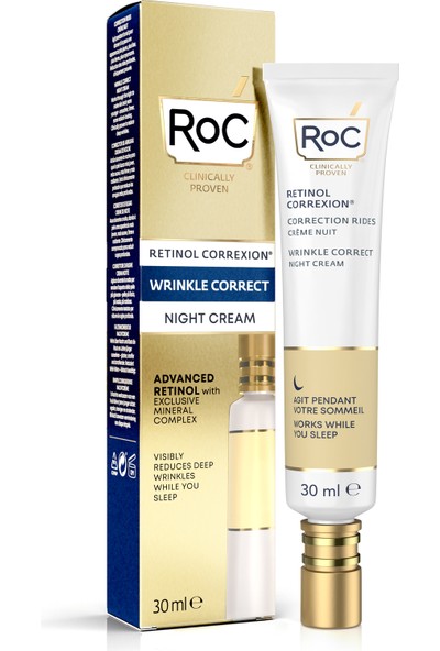 roc Retinol Correxion Wrinkle Correct Night Cream 30ML Roc Yaşlanma Karşıtı Gece Bakım Kremi 30 Ml roc Retinol Correxion Wrinkle Correct Night Cream 30ML Roc Yaşlanma Karşıtı Gece Bakım Kremi 30 Ml