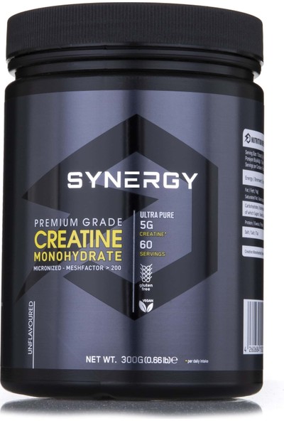 Synergy Creatine Monohydrate 300GR Aromasız Synergy Creatine Monohydrate 300GR Aromasız
