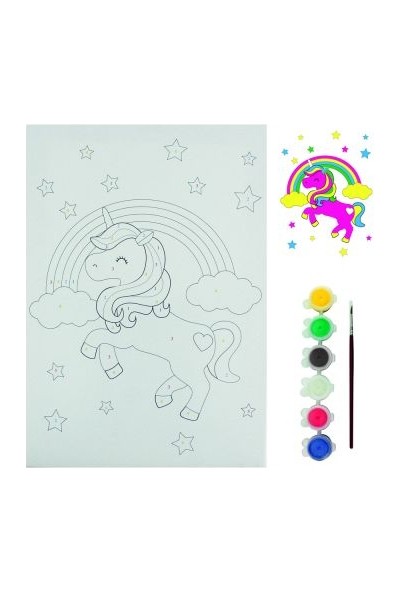 cicimpet Boyama Tuval Sayılı Set 25 x 35 cm Unicorn cicimpet Boyama Tuval Sayılı Set 25 x 35 cm Unicorn