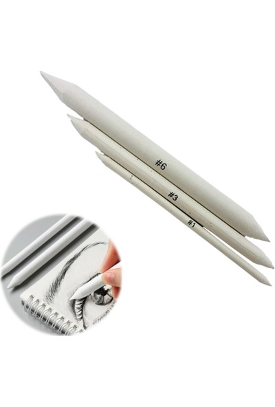 Samur Sanatsal Pastel Boya Dağıtıcı Kaynaştırma Kalemi - 3'lü