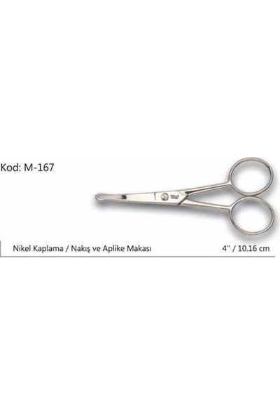 Rose Kıvrık Küt Uçlu Nakış ve Aplike Makası M-167 Rose Kıvrık Küt Uçlu Nakış ve Aplike Makası M-167