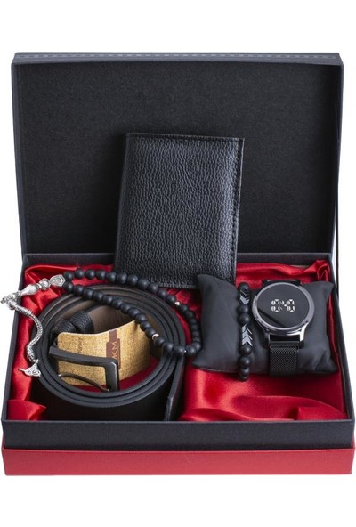 Saattino ST-303887 Erkek Kol Saati Kemer Tesbih Seti