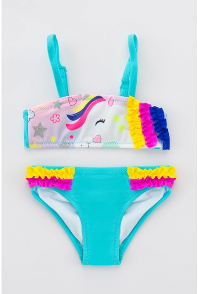 Penti Çok Renkli Kız Çocuk Rainbow Unicorn Bikini Takımı