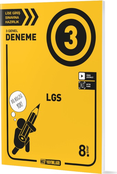 Hız Yayınları 8. Sınıf Tüm Dersler 3 Deneme Sınavı (Dilbilgisi Yok) Hız Yayınları 8. Sınıf Tüm Dersler 3 Deneme Sınavı (Dilbilgisi Yok)