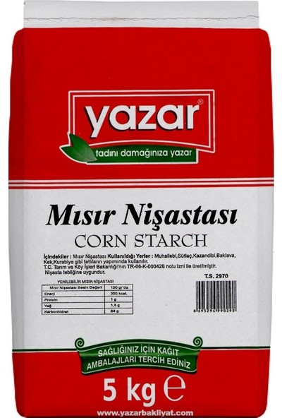 Yazar Mısır Nişastasi 5 kg