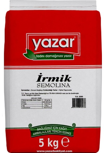 Yazar İrmik 5 kg