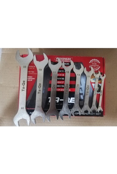 Ta-Qe Çift Açık Ağızlı 8'li Anahtar Seti Ta-Qe Çift Açık Ağızlı 8'li Anahtar Seti
