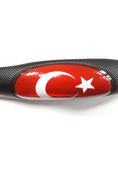 Dreamcar Direksiyon Kılıfı Fosforlu Türk Bayraklı 38 cm Siyah