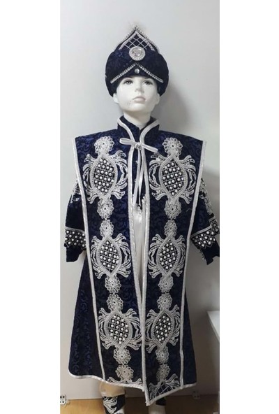Başak Çocuk Giyim 4 Kalamazi Ahtapot Kaftan 5/12 Yaş - Lacivert - 8-9 Yaş