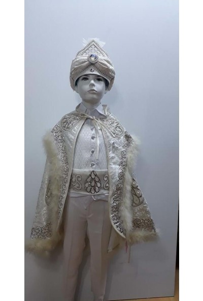 Başak Çocuk Giyim Yelpaze Pelerin Set 7/12 Yaş - Krem - 7-8 Yaş