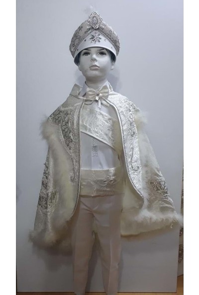 Başak Çocuk Giyim 24- Omuzlu Pelerin Set 5/12 Yaş - Krem - 6-7 Yaş