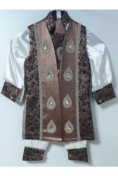 Başak Çocuk Giyim Taşlı Yelekli Damla Kaftan 1/7 Yaş - Bakır - 2-3 Yaş Başak Çocuk Giyim Taşlı Yelekli Damla Kaftan 1/7 Yaş - Bakır - 2-3 Yaş