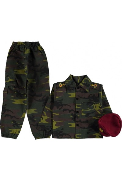 Başak Çocuk Giyim 303611 Bordo B. Asker Tk. 4/6 Yaş - Kamuflaj - 4-5 Yaş