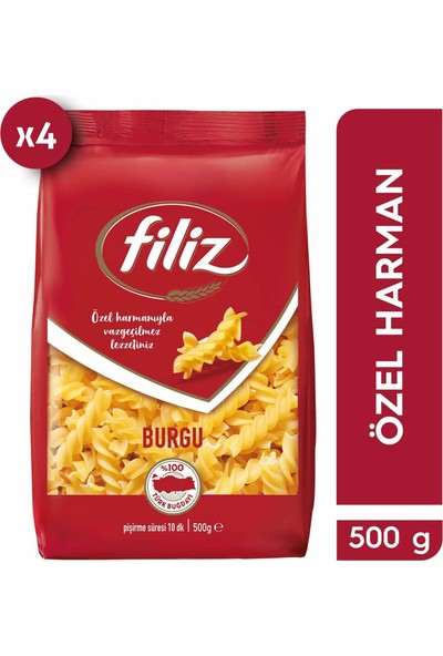 Filiz Burgu Makarna 500 gr x 4 Adet
