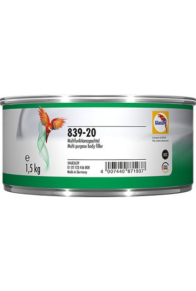 Glasurit Polyester Macun (Beyaz) 1,5 kg / 839-20 Glasurit Polyester Macun (Beyaz) 1,5 kg / 839-20