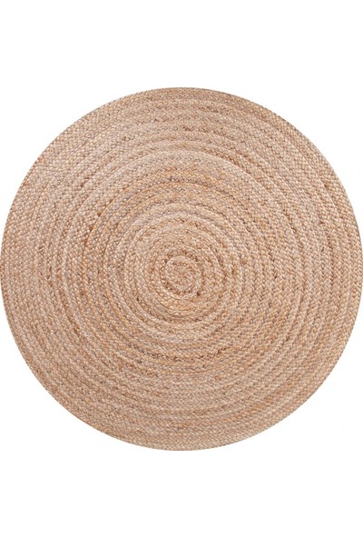 Home Naturel 120 cm Çapında Jüt Halı & Paspas & Kilim