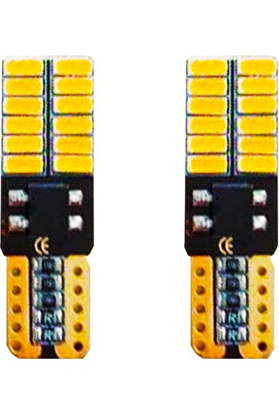 Compax LED Ampul Turuncu Dipsiz T10 Park Ampulü 12V 24 Ledli Canbuslu 2 Adet Compax LED Ampul Turuncu Dipsiz T10 Park Ampulü 12V 24 Ledli Canbuslu 2 Adet
