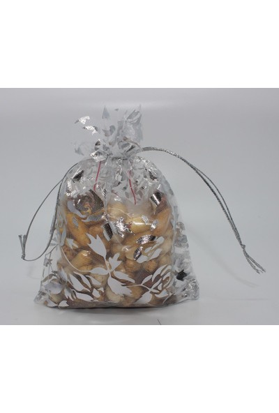 Mami Süs Dünyası Klasik Çerez Kesesi (100 Ad) 1401-C05 Gümüş - Gri