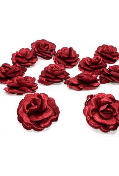 Mami Süs Dünyası Kına El Gülü (12 Adet) 1426-C08 Bordo