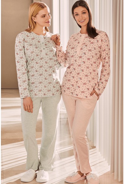 By Mecit 5264 Büyük Beden Kadın Pijama Takımı