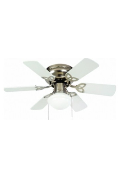 Vanti KCF278 60W Beyaz Nikel 6 Kanatlı Avizeli Tavan Vantilatörü Vanti KCF278 60W Beyaz Nikel 6 Kanatlı Avizeli Tavan Vantilatörü