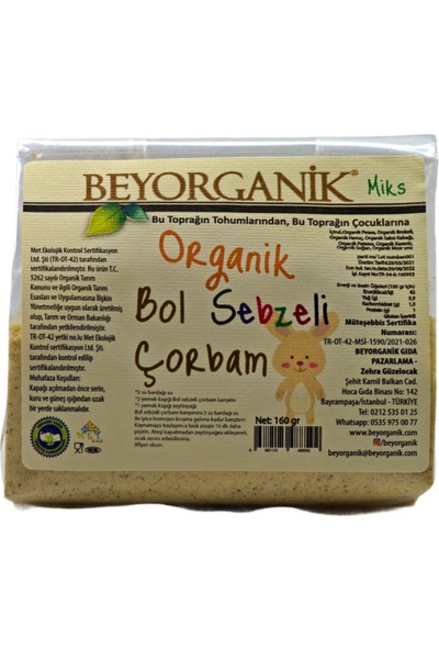 Beyorganik Bol Sebzeli Çorbam