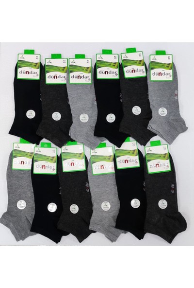 Dündar Erkek Bambu Patik Çorap Plus Dikişsiz 12'li